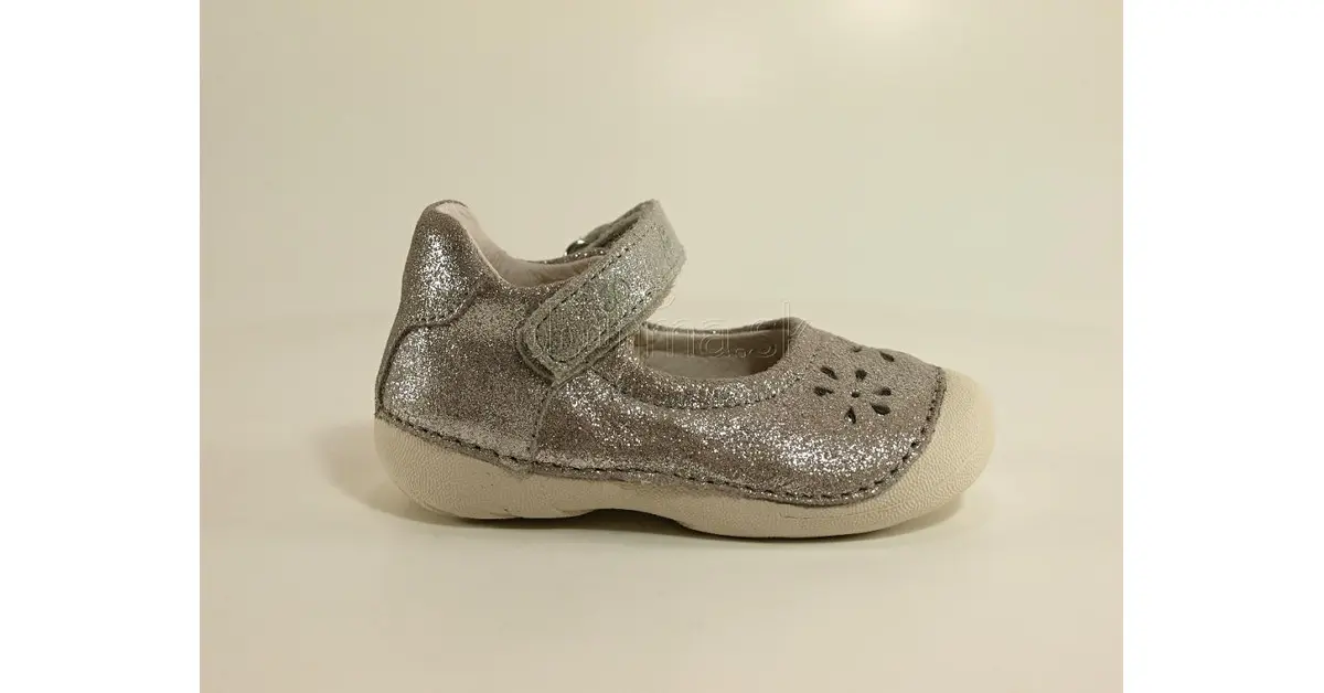 Detské chutné strieborné baleríny D.D.Step