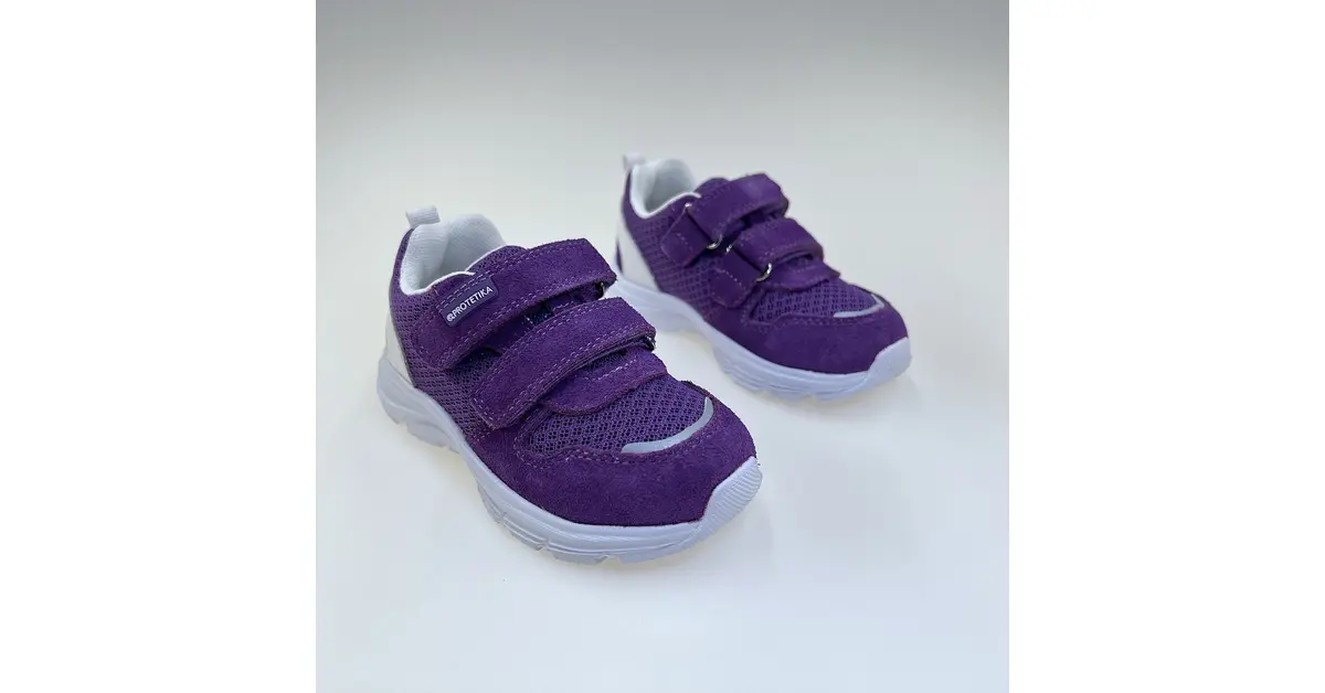 Detské fialové pohodlné kvalitné botasky Andy purple
